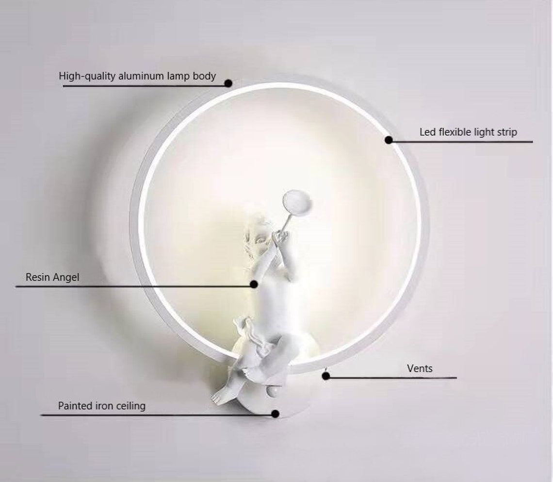 Modern Angel Wall Lamp Creative Wall Lights Fixture Led - Etsy