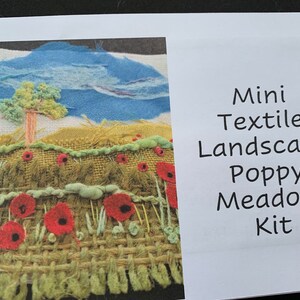 Mini Textile Landscape Poppy Meadow Kit - Etsy