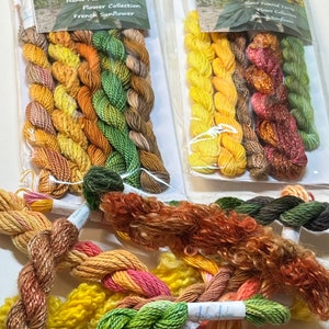 Hand Painted Yarn Flower Collection Pack - Hand Dyed Embroidery Threads ...