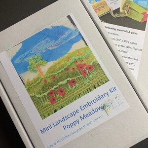 Mini Textile Landscape Poppy Meadow Kit - Etsy