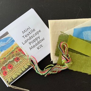 Mini Textile Landscape Poppy Meadow Kit - Etsy