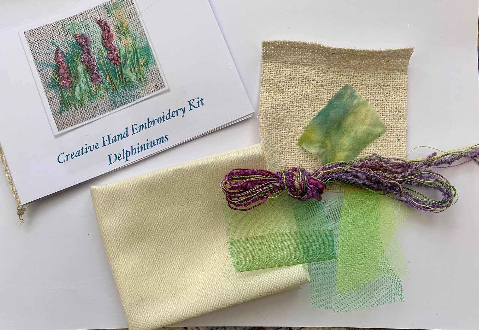 Delphiniums Creative Embroidery Kit - Etsy