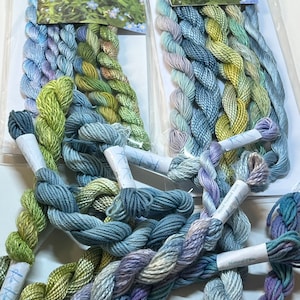 Hand Painted Yarn Flower Collection Pack - Hand Dyed Embroidery Threads ...