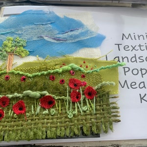 Mini Textile Landscape Poppy Meadow Kit - Etsy