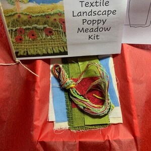 Mini Textile Landscape Poppy Meadow Kit - Etsy