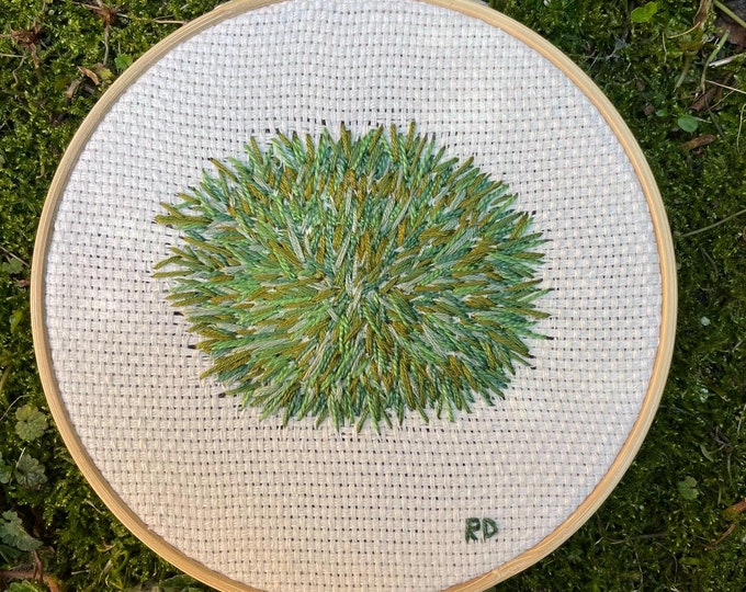 Moss Embroidery / Moss Art / Nature Art / Forest Art / Cottagecore Art ...