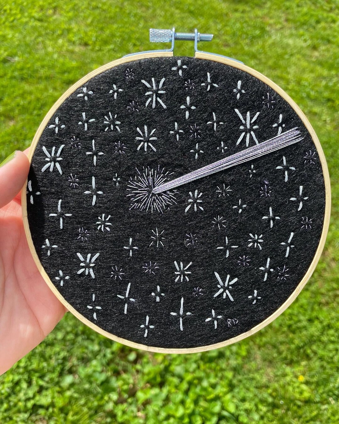 Shooting Star Embroidery / Shooting Star / Star Art / Embroidered Stars ...