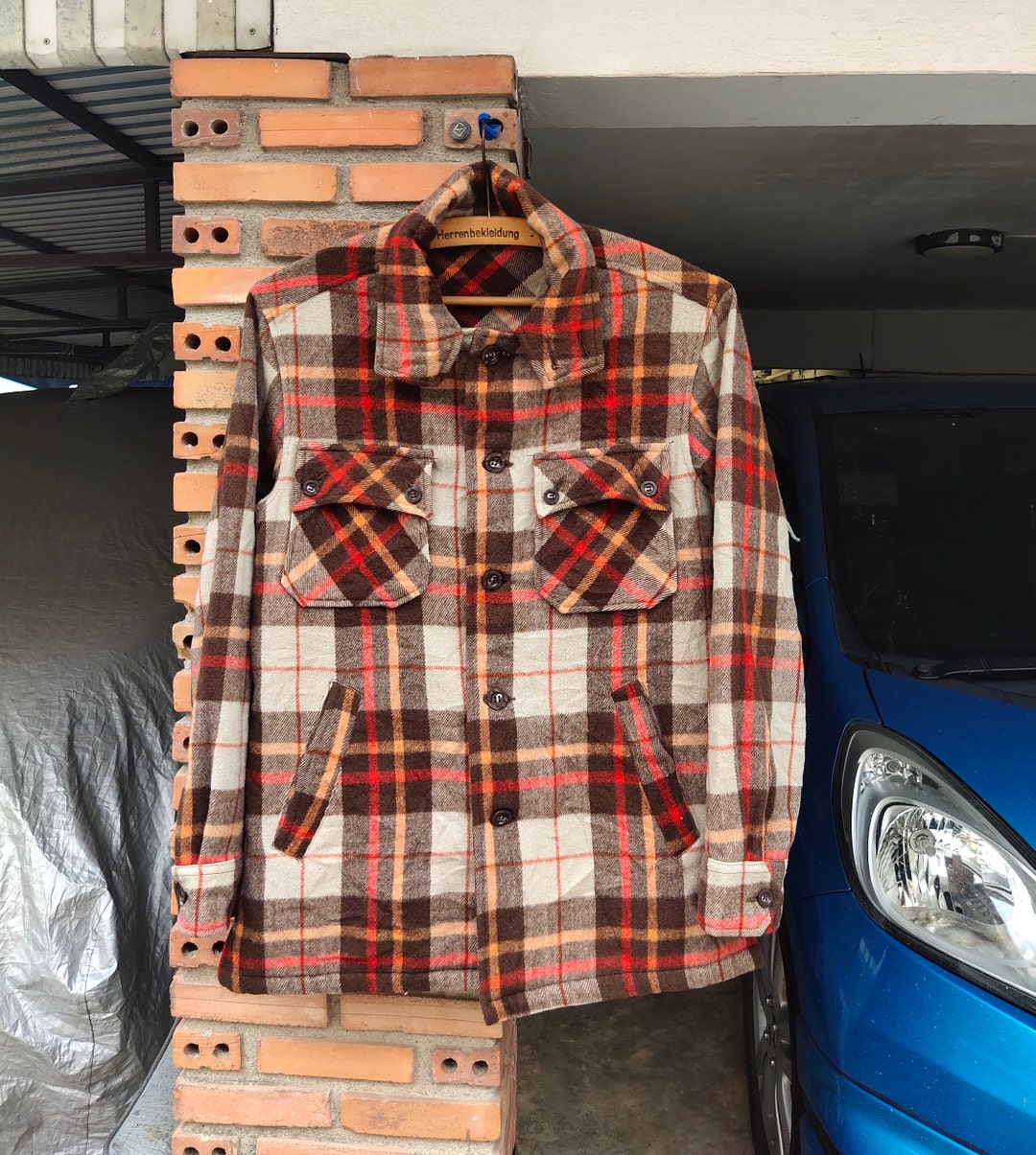 Taku Taku Japan Red Brown Plaid Jacket Sz M - Etsy