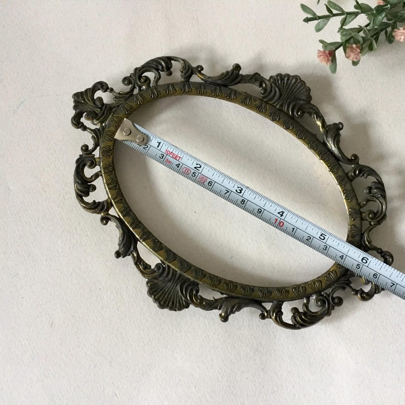 Vintage Metal Brass Oval Ornate Frame Made in Italy - Etsy