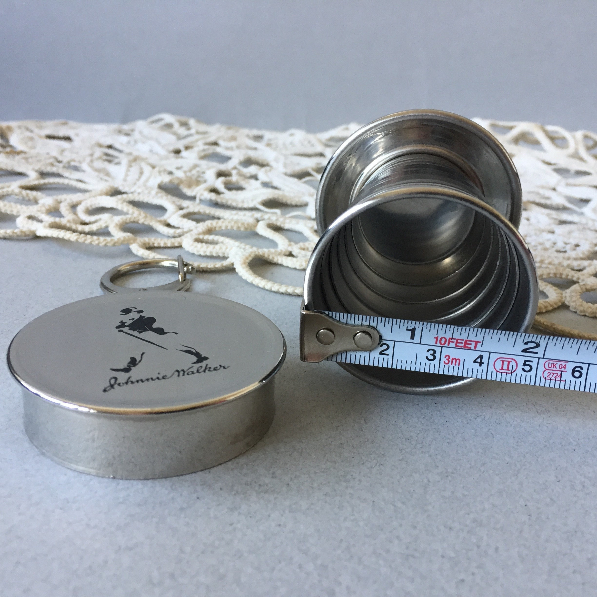 Johnnie Walker Silver Tone Stainless Steel Folding Collapsible - Etsy