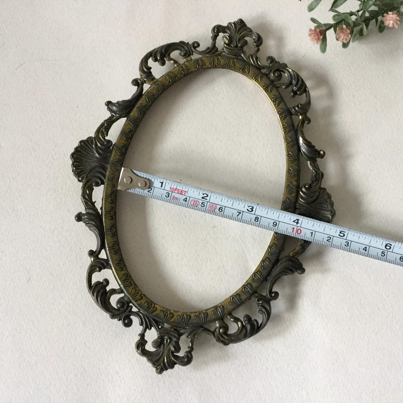 Vintage Metal Brass Oval Ornate Frame Made in Italy - Etsy