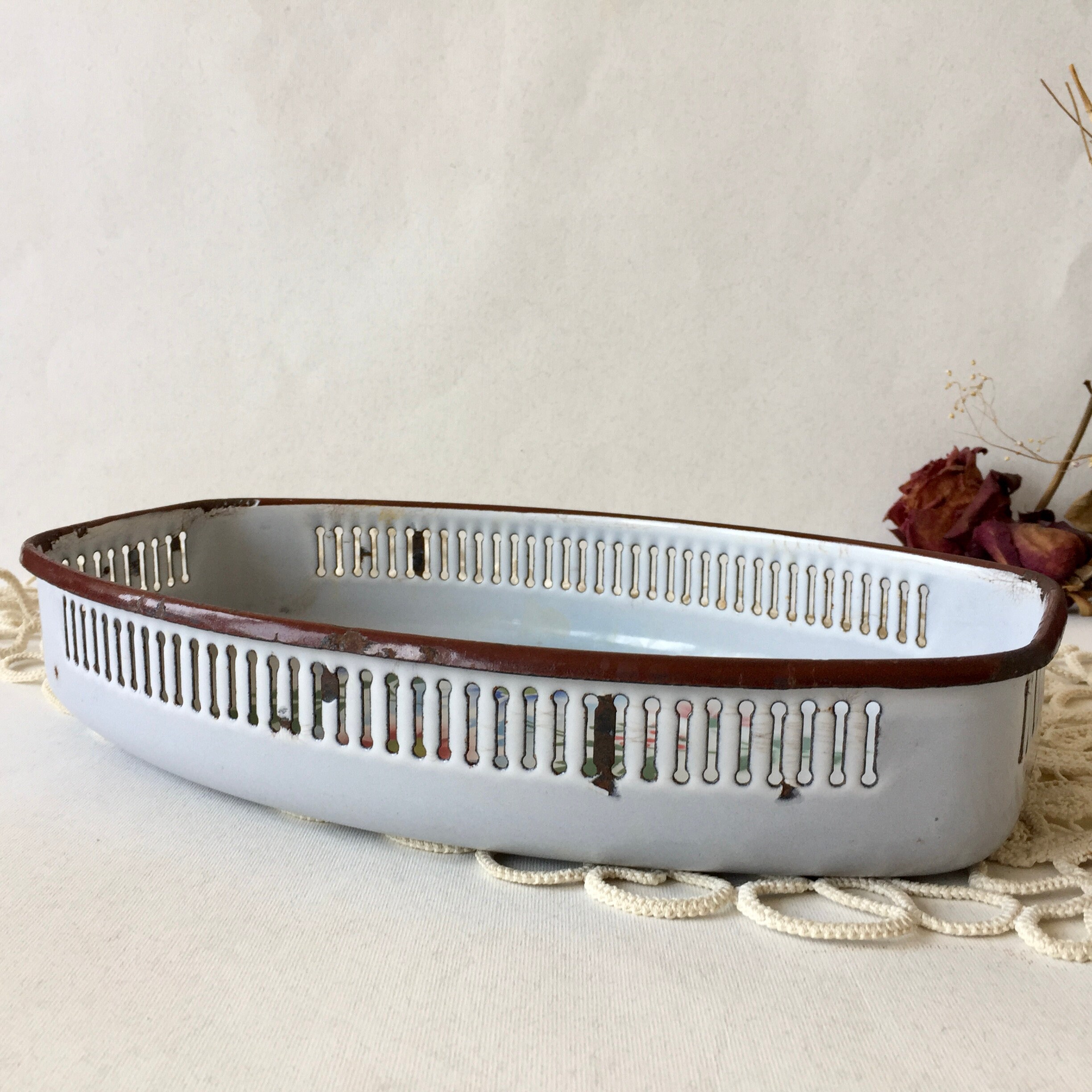 Vintage 1960s Emo Celje Ex Yugoslavia Enamel Bread Fruit Tray Dish ...