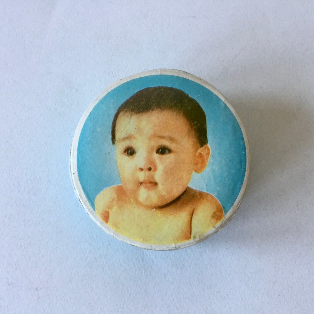 Vintage Japanese? Chinese? Baby Powder Talcum in Cardboard Round Box ...