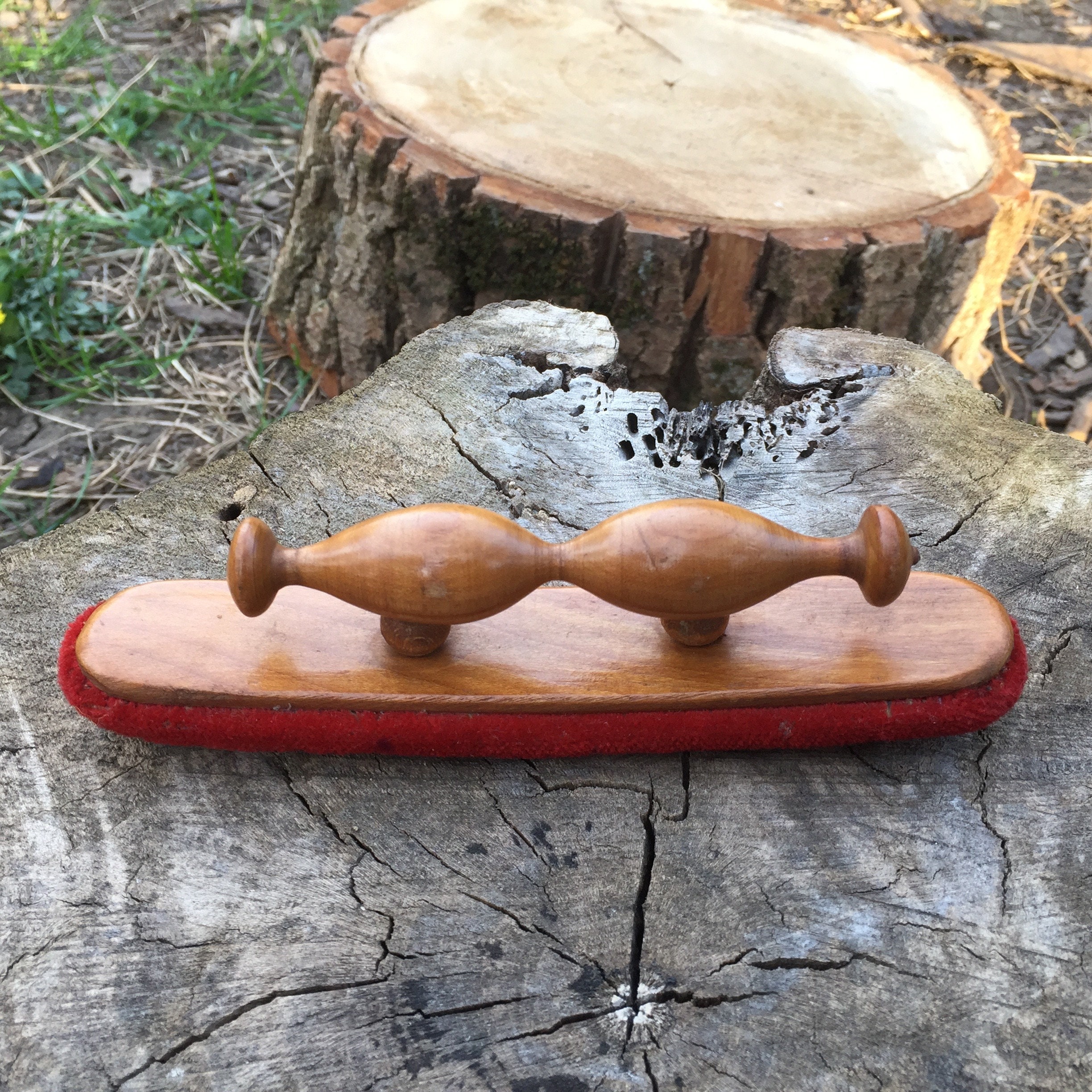 Vintage Gramophone Vinyl Record Dust Cleaner Wood Handle & Red Plush - Etsy