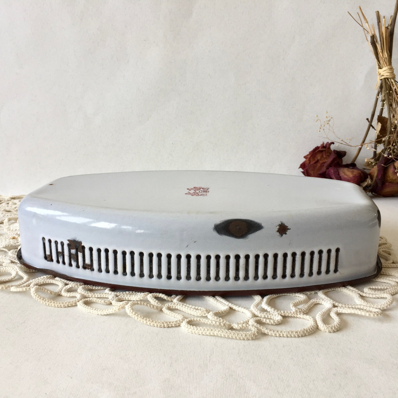Vintage 1960s Emo Celje Ex Yugoslavia Enamel Bread Fruit Tray Dish ...