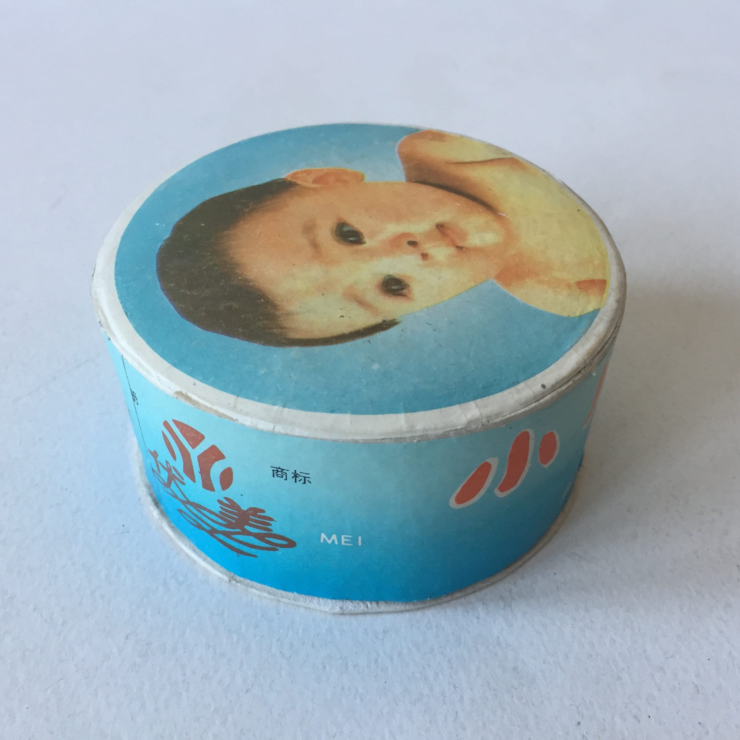 Vintage Japanese? Chinese? Baby Powder Talcum in Cardboard Round Box ...