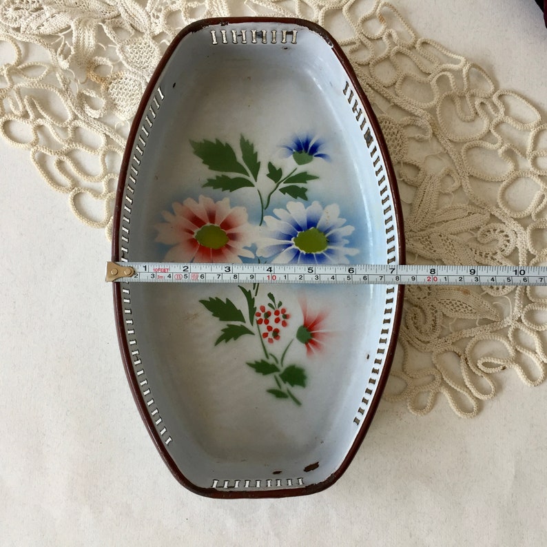 Vintage 1960s Emo Celje Ex Yugoslavia Enamel Bread Fruit Tray Dish ...