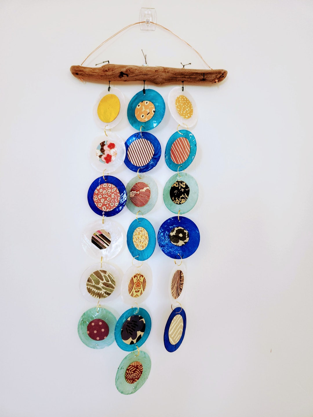 Boho Capiz Shell Rounds With Japanese Designs a Beautiful, Delightful ...