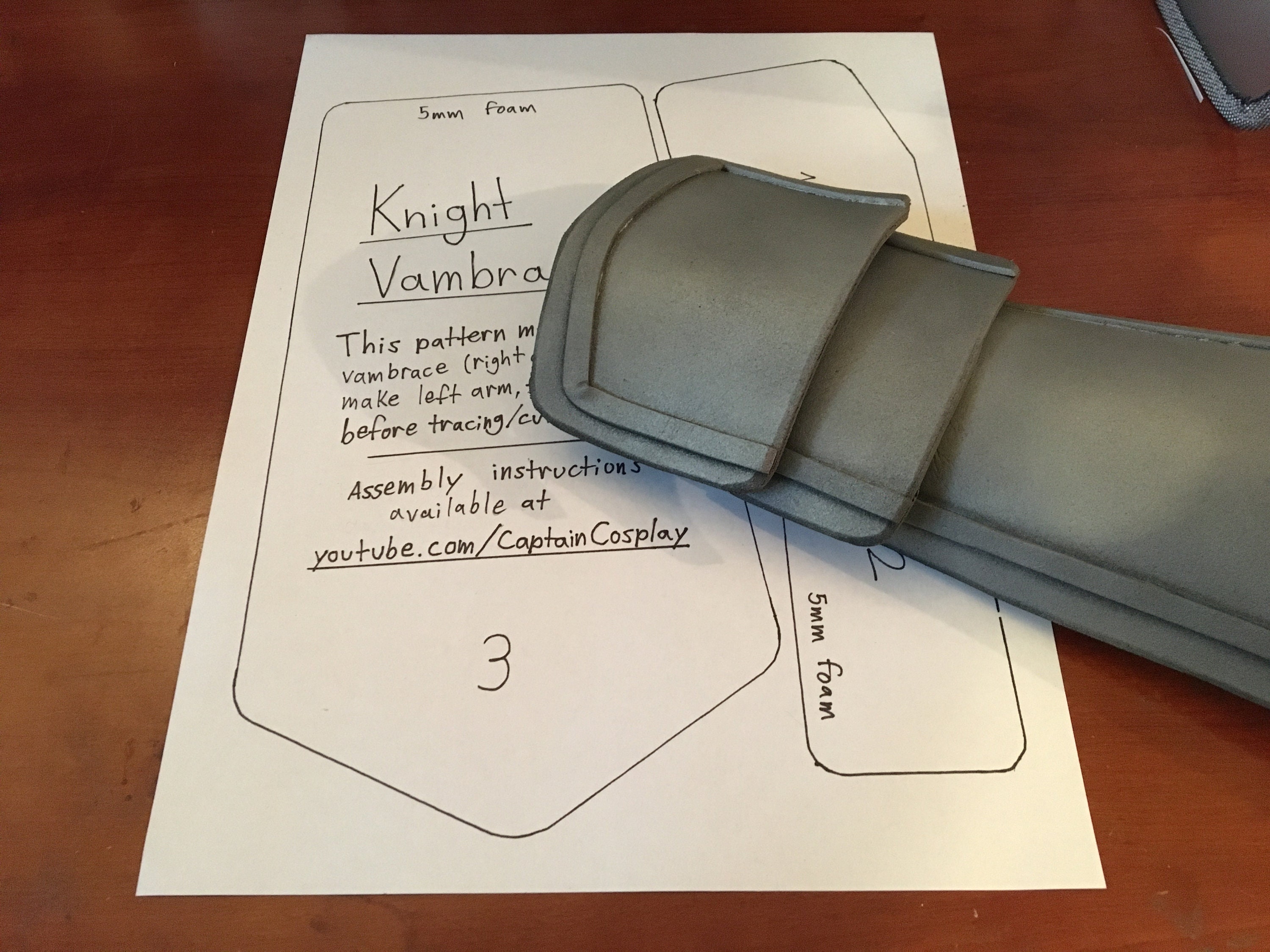 Knight Vambrace Pattern - Etsy