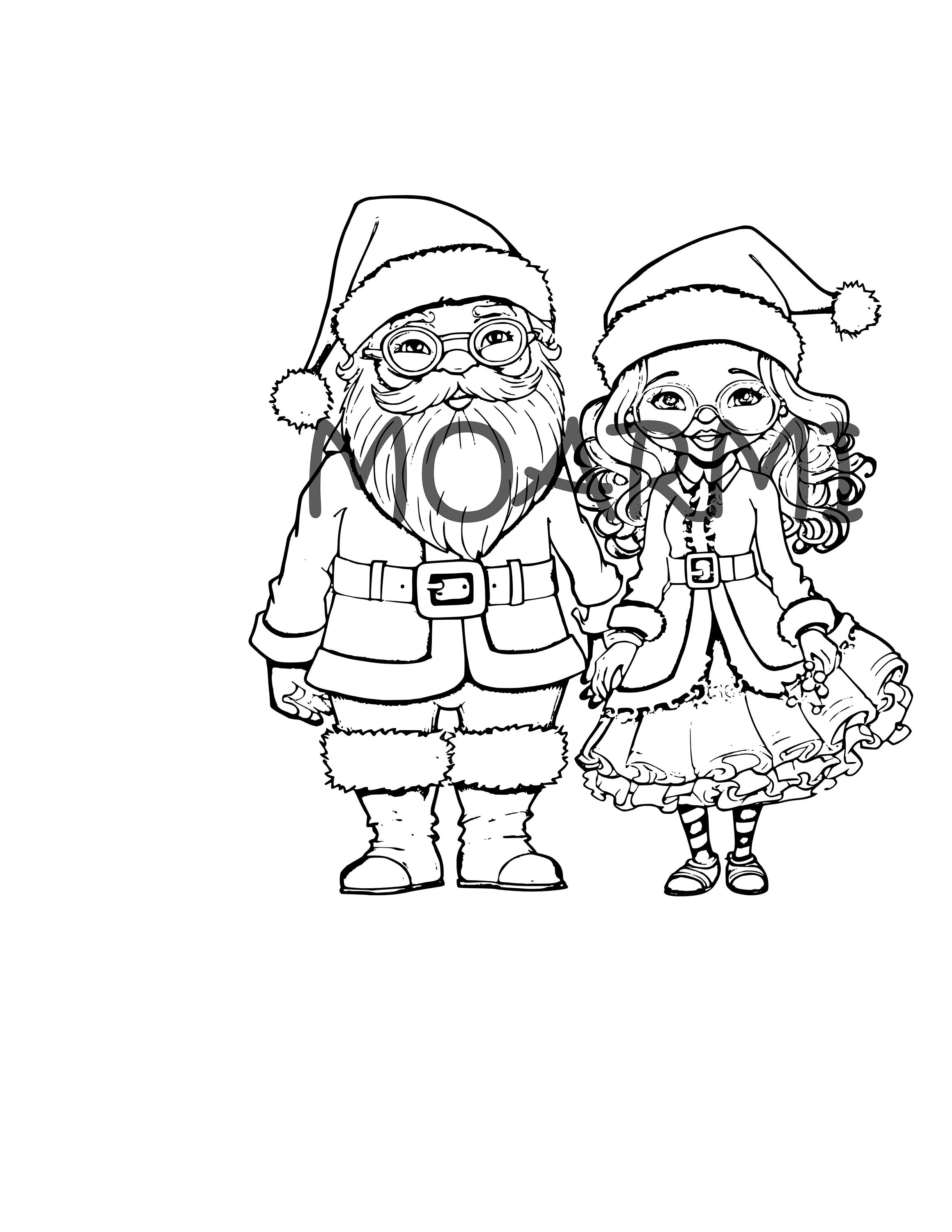 Santa and Mrs. Claus Digi Stamp Set (SVG/PNG/JPEG) - Etsy