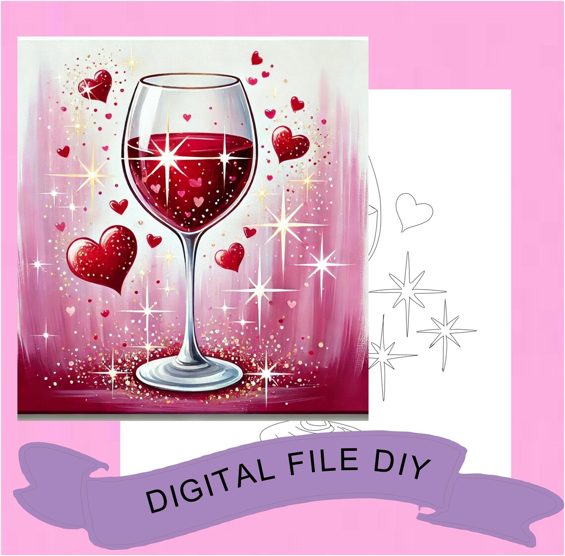 Sip and Paint Paint Party Digital File, PAINTING DIY - Etsy