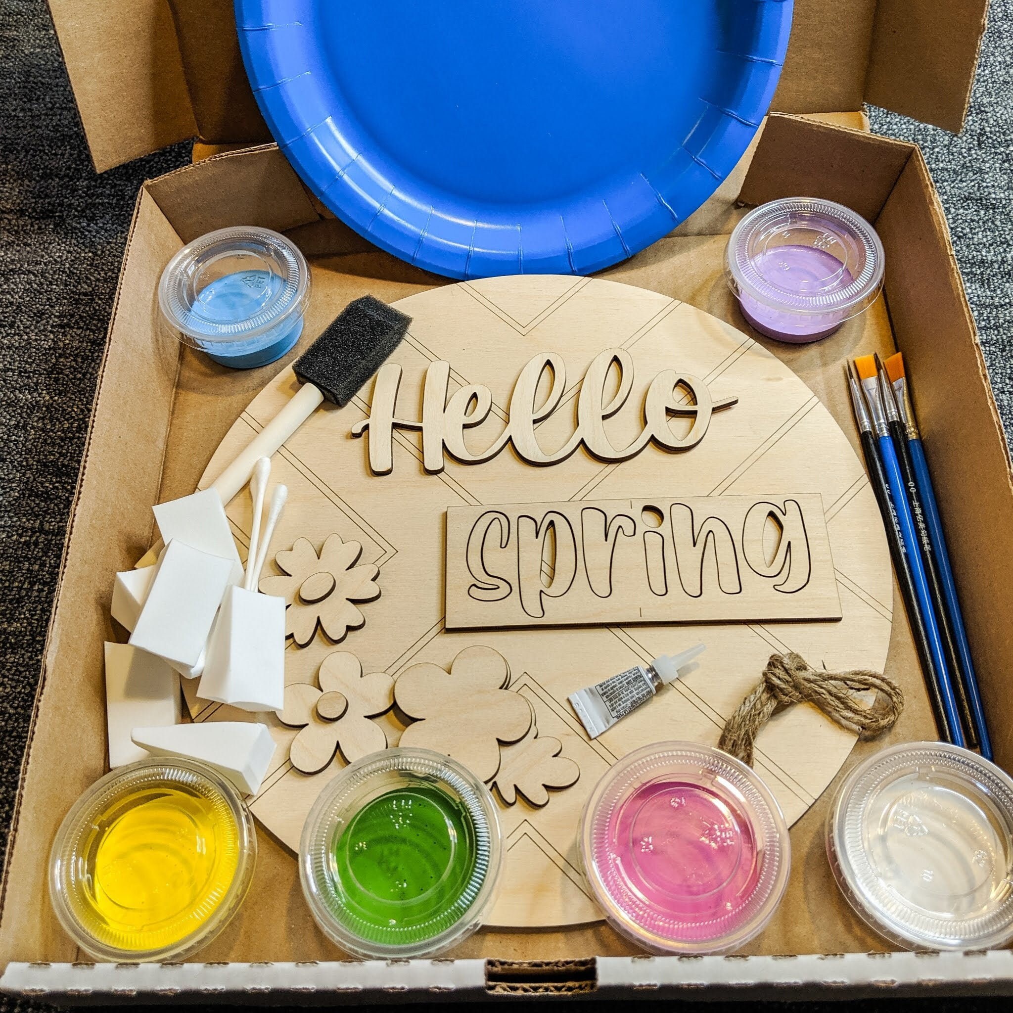 Craft Supplies & Tools Gift Girls Night Unfinished Home Decor Hello ...