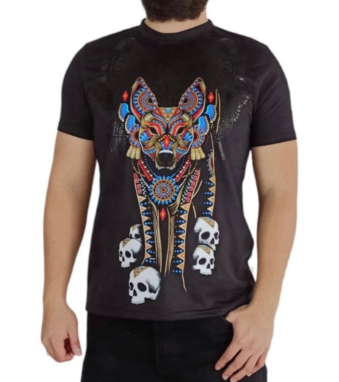 Psychedelic Xolo Dog Xolozcuintli Skull T-shirt Festival Fashion Gift ...