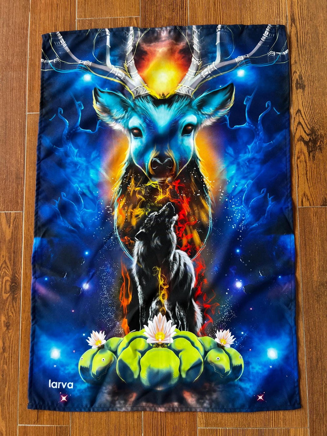 Sacred Blue Deer Peyote Sacred Fire Cosmic Animal Spirit Psychonaut ...