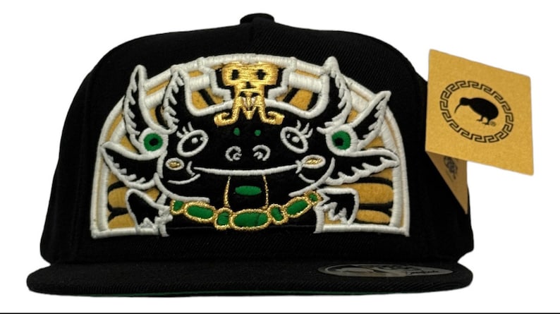 Psychedelic Axolotl Tie Dye Snap Back Cap Hat Trippy Hippie Rave ...