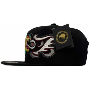 Psychedelic Quetzalcoatl Black Snap Back Embroidered Cap Hat Trippy ...