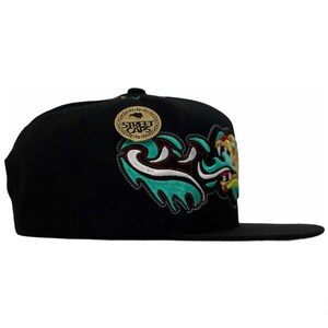 Psychedelic Quetzalcoatl Black Snap Back Embroidered Cap Hat Trippy ...