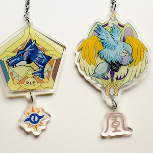 Digimon Keychain Wargreymon Kazemon Metalgarurumon Zephyrmon - Etsy