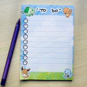 Pokemon Notepad "to Do" List - Etsy