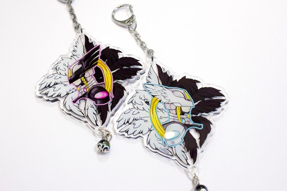 Mastemon Keychain Digimon Angewomon Ladydevimon Fusion Jogres - Etsy
