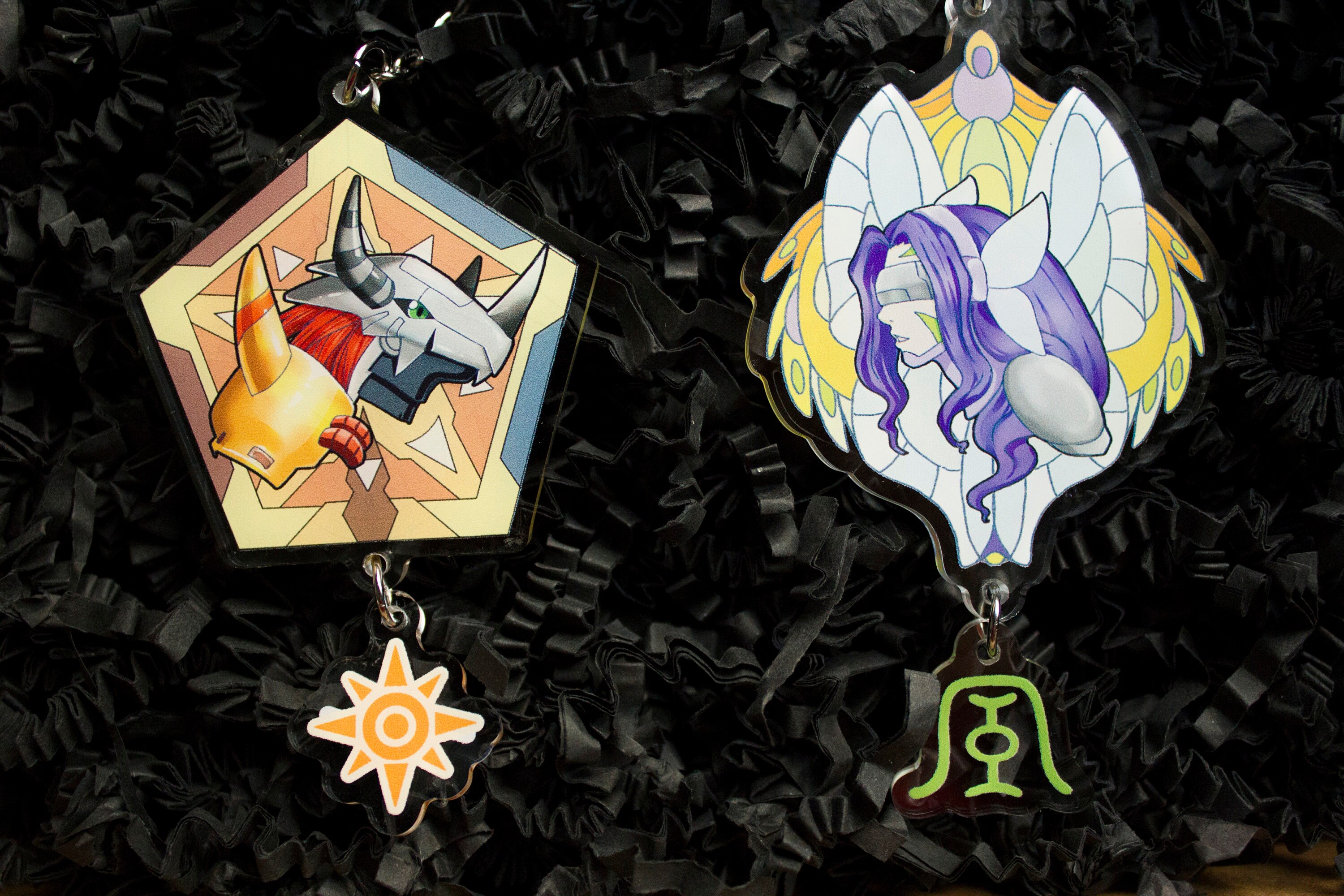 Digimon keychain Wargreymon Kazemon Metalgarurumon Zephyrmon | Etsy