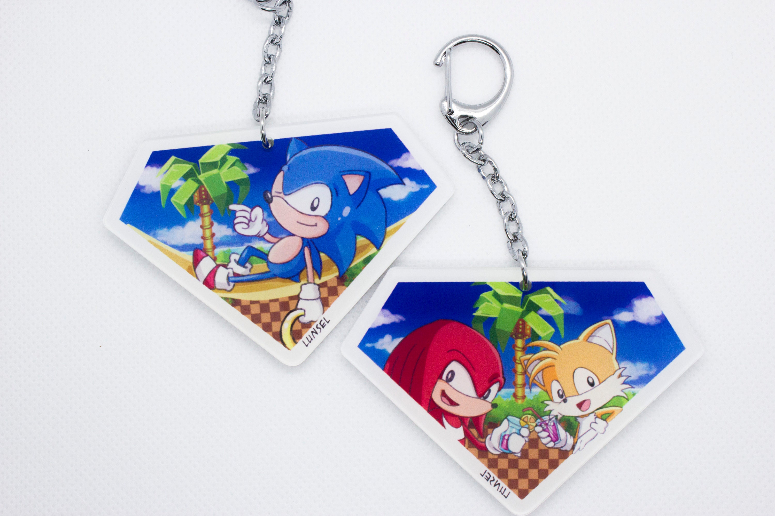 Sonic The Hedgehog keychain classic videogame | Etsy