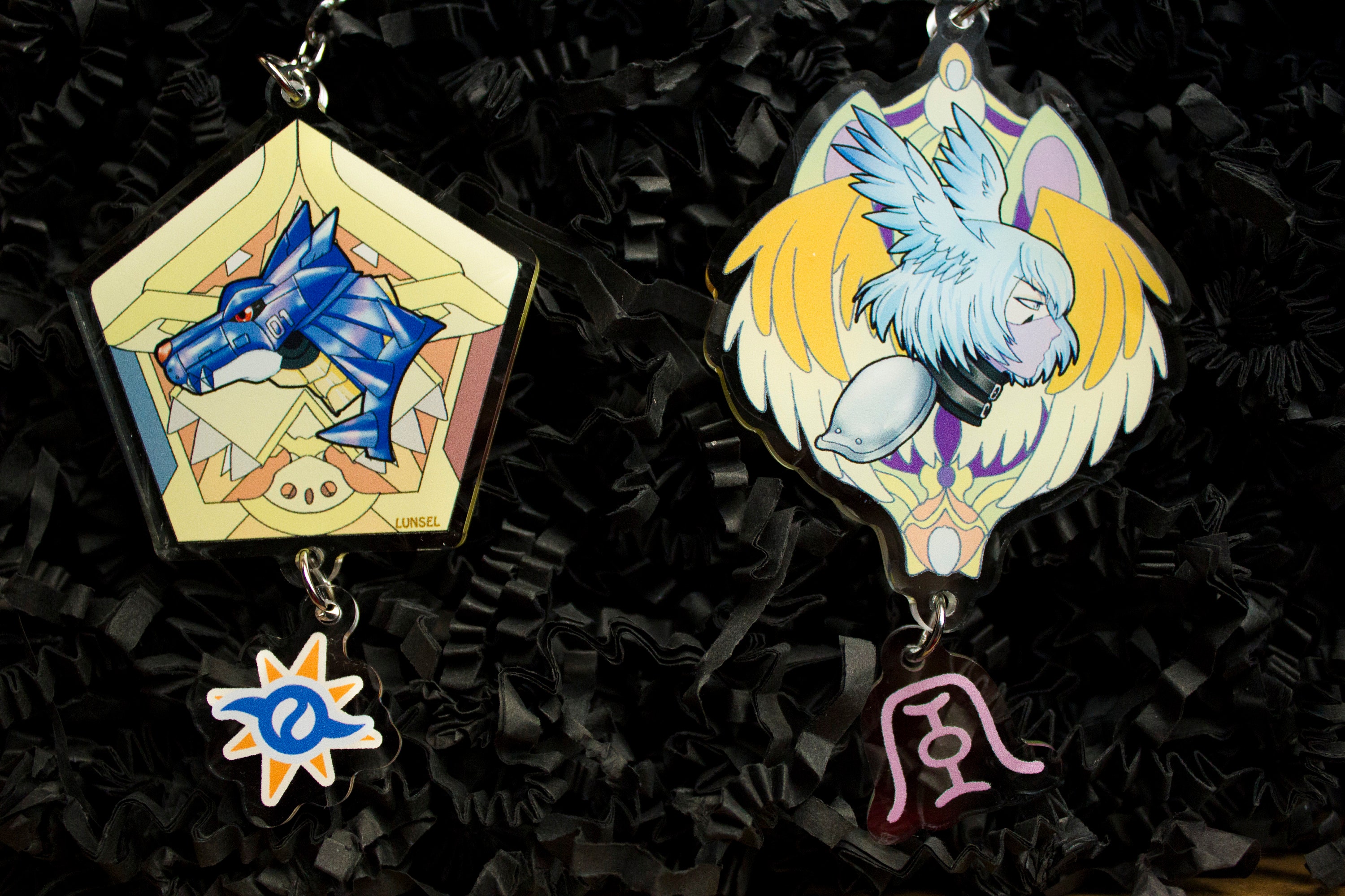 Digimon keychain Wargreymon Kazemon Metalgarurumon Zephyrmon | Etsy