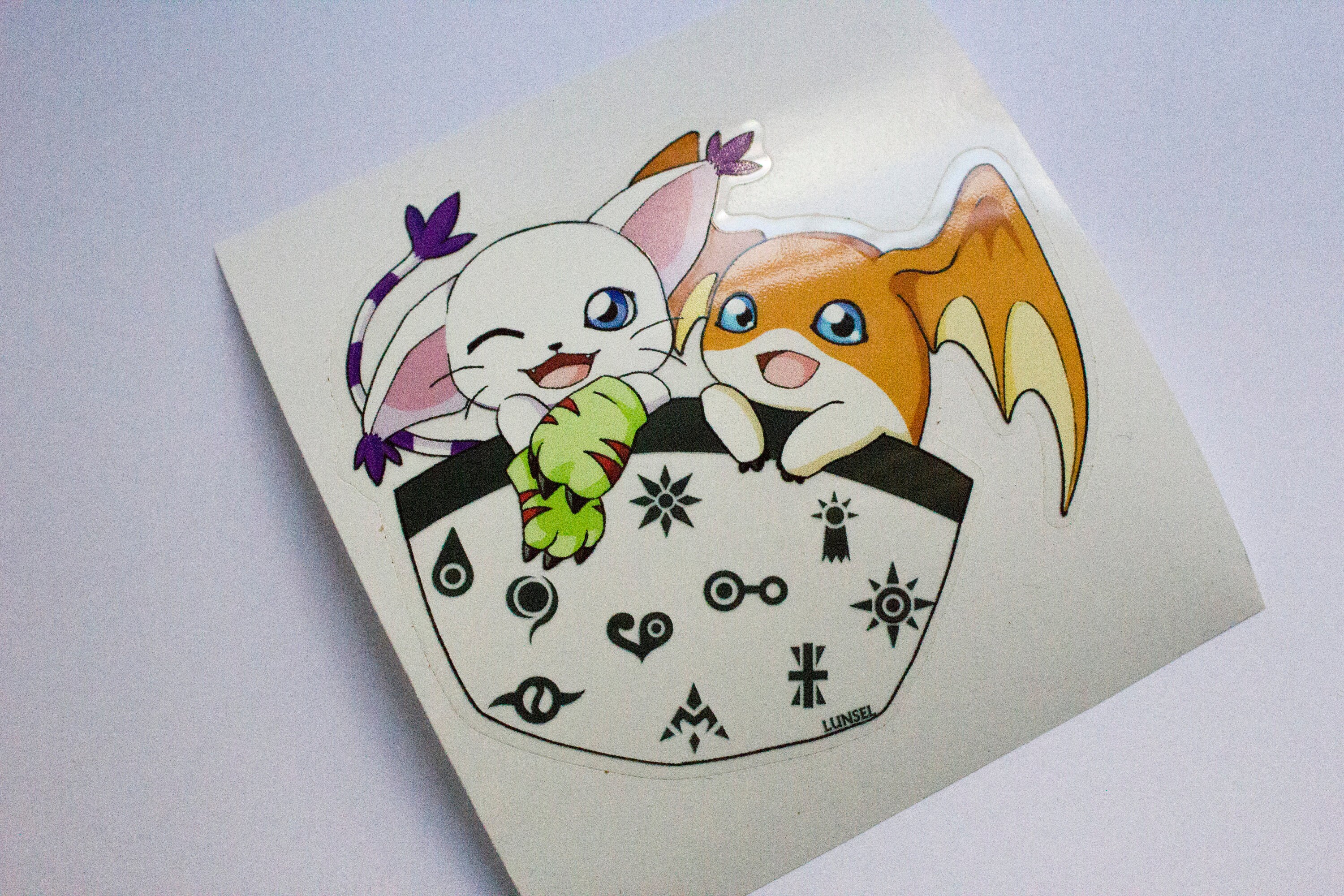 Clear Digimon Vinyl Sticker Tailmon Patamon | Etsy