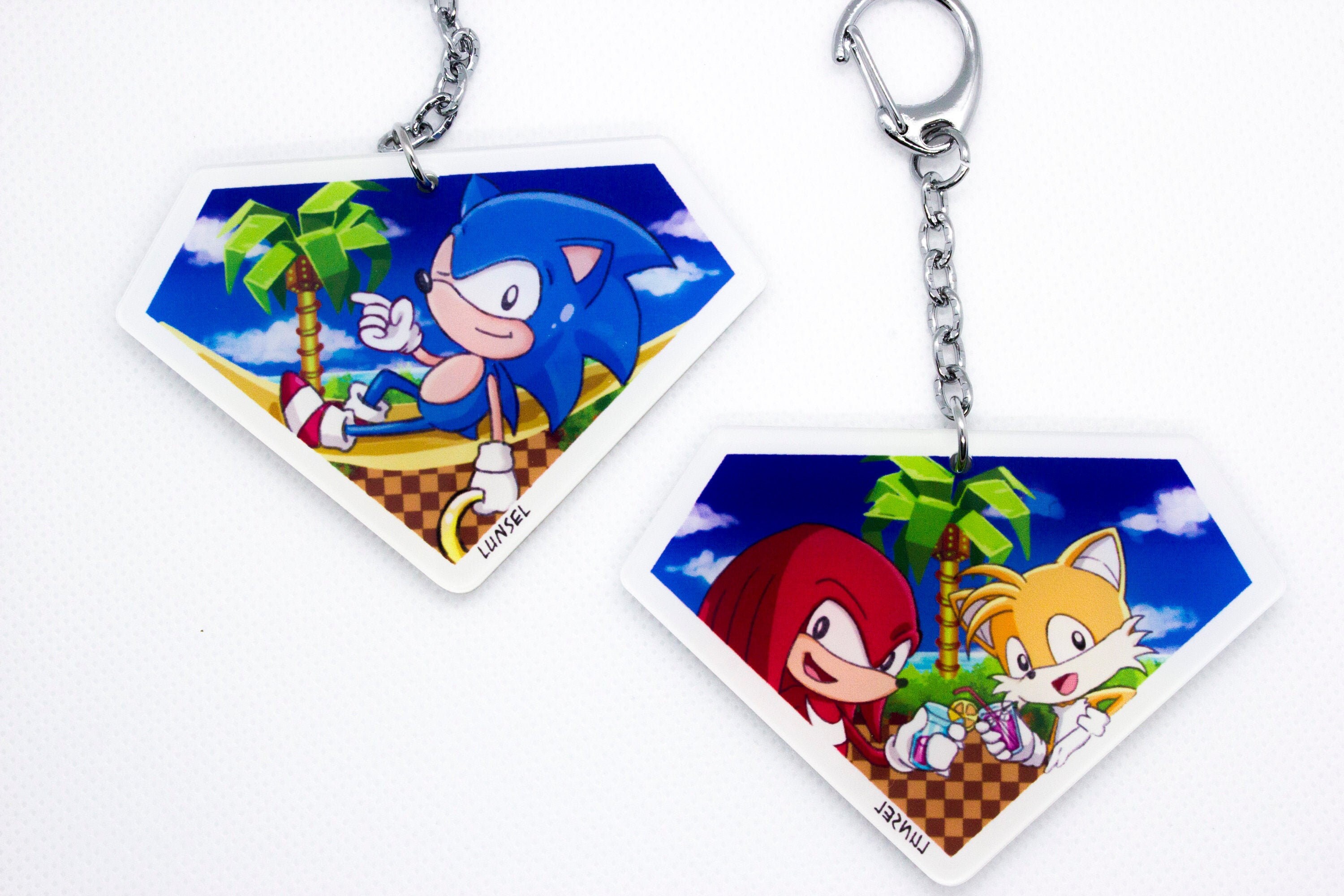 Sonic The Hedgehog keychain classic videogame | Etsy