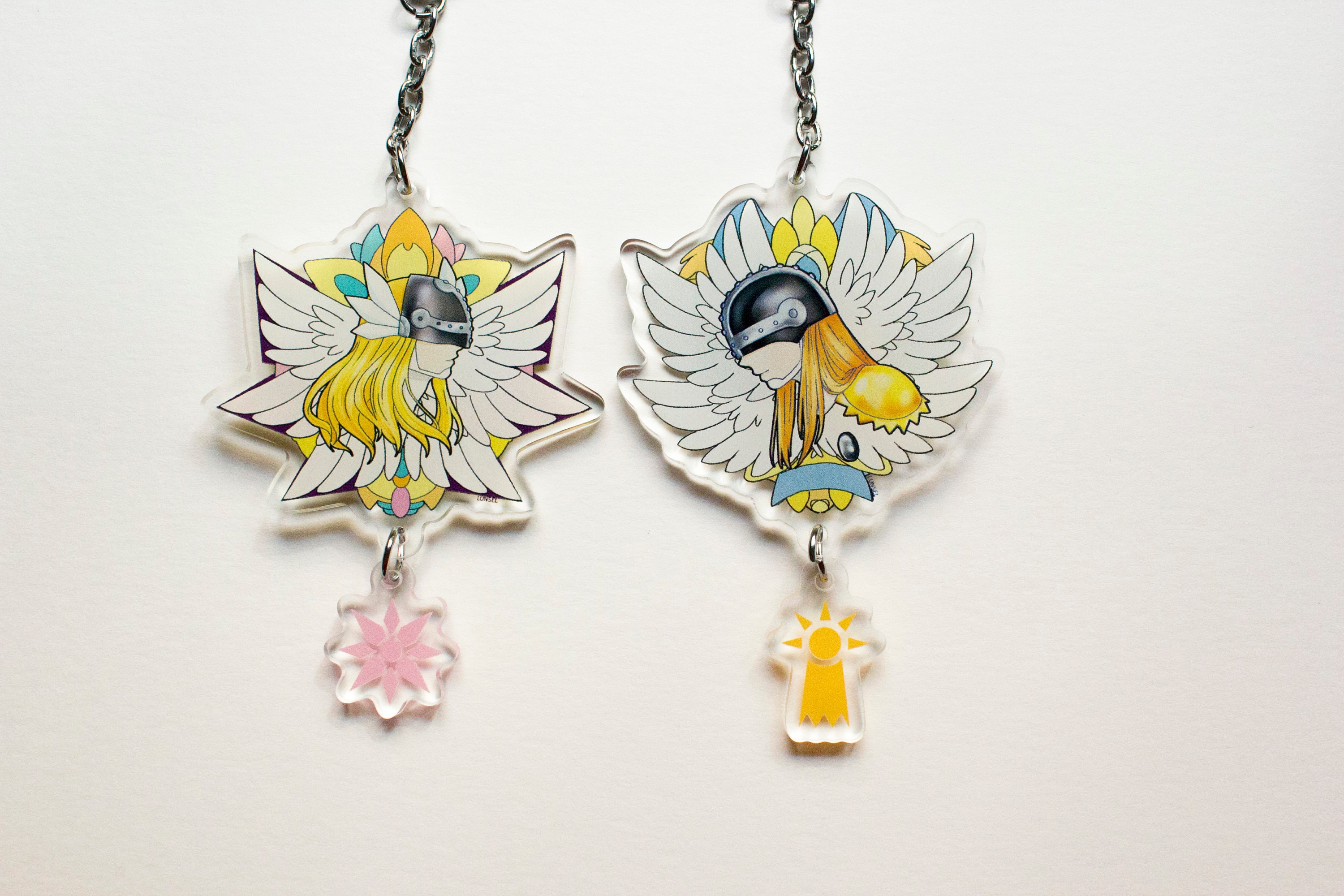 Digimon Keychain Angewomon Angemon Ophanimon Magnaangemon | Etsy