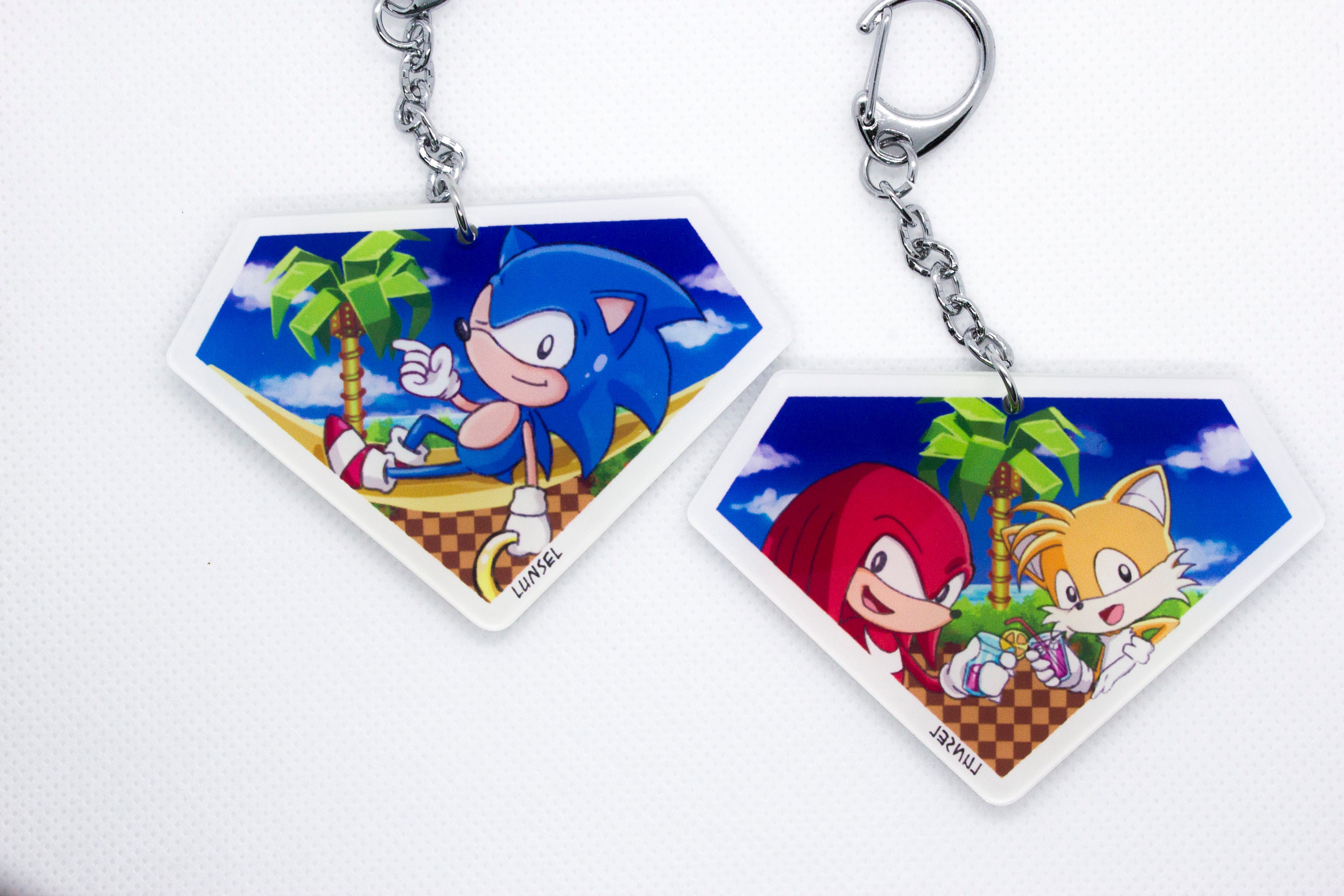 Sonic The Hedgehog keychain classic videogame | Etsy
