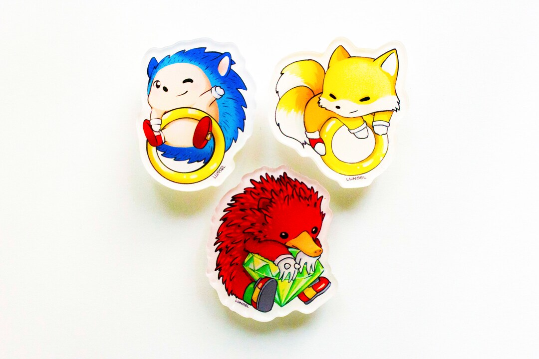 Sonic the Hedgedog Acrylic Pins Classic Videogames - Etsy