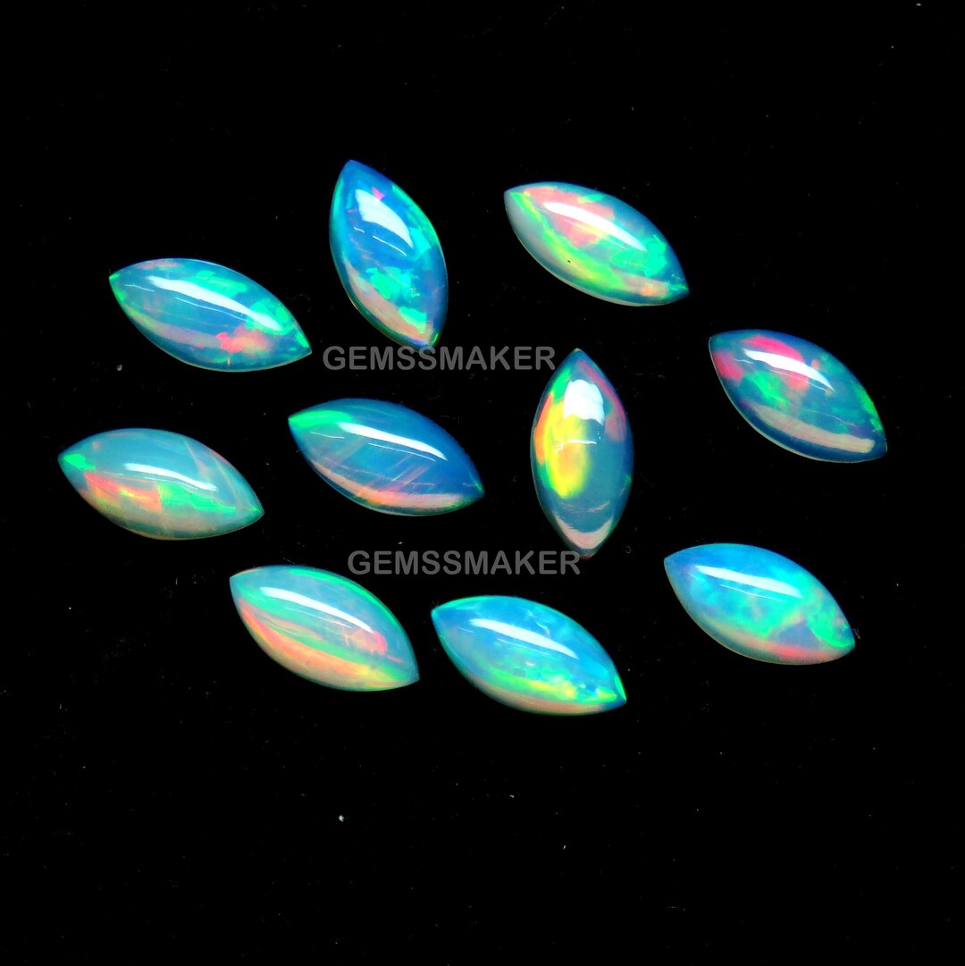 Ethiopian Opal 2x4 Mm, 2.5x5 Mm, 3x6 Mm, 4x8 Mm, 5x10 Mm, 6x12 Mm, 7x14 ...