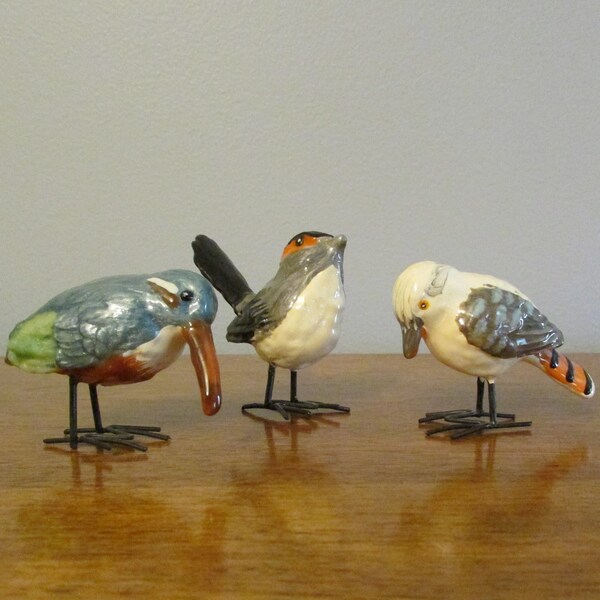 Metal Birds Figurines - Etsy