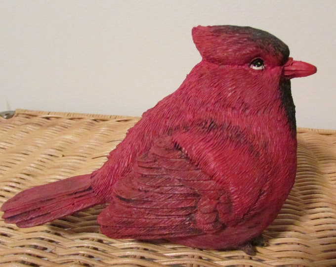 Life Size Fat Cardinal Bird. Life Size Red Dird, Patio Decor, Wood Like ...