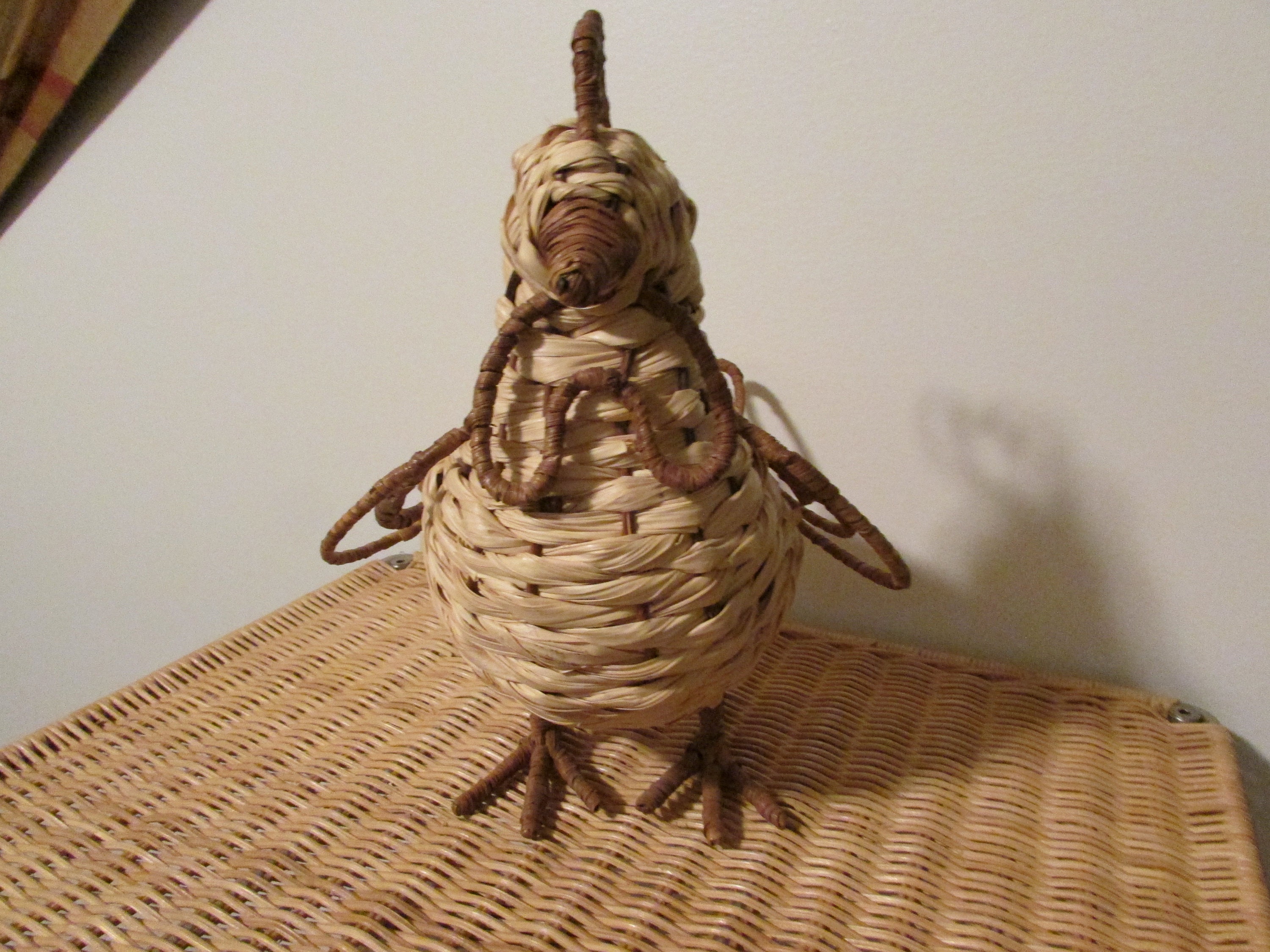 Vintage Wicker Chicken Figure Statue Farmhouse Kitchen Home - Etsy UK