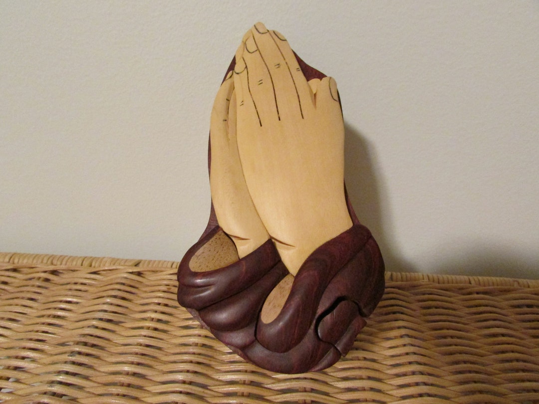 Praying Hands Wooden Puzzle Box ,handcrafted , Puzzle Trinkets - Etsy