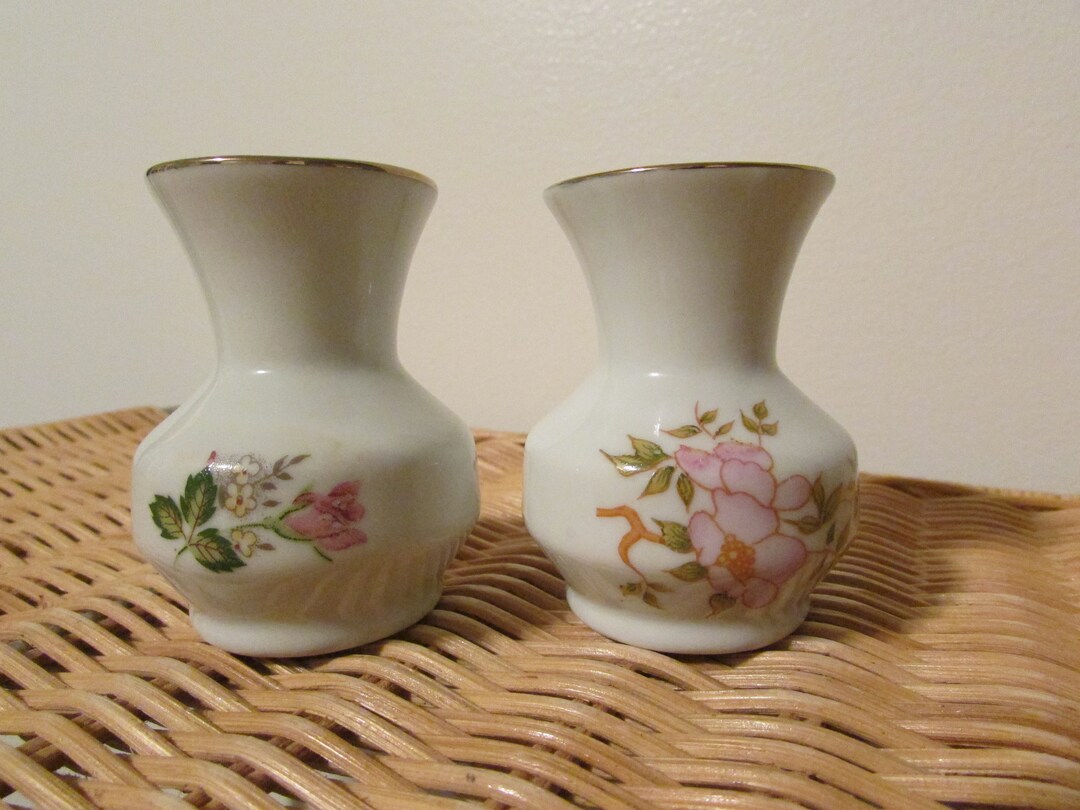 Leart Mini Bud Vase, Brazil Porcelain, Set of 2, Tooth Pick Holder ...