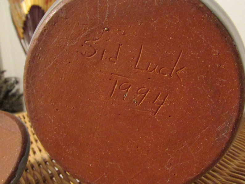 Vintage Sid Luck Blue Speckled Art Pottery Pitcher With Lid - Etsy