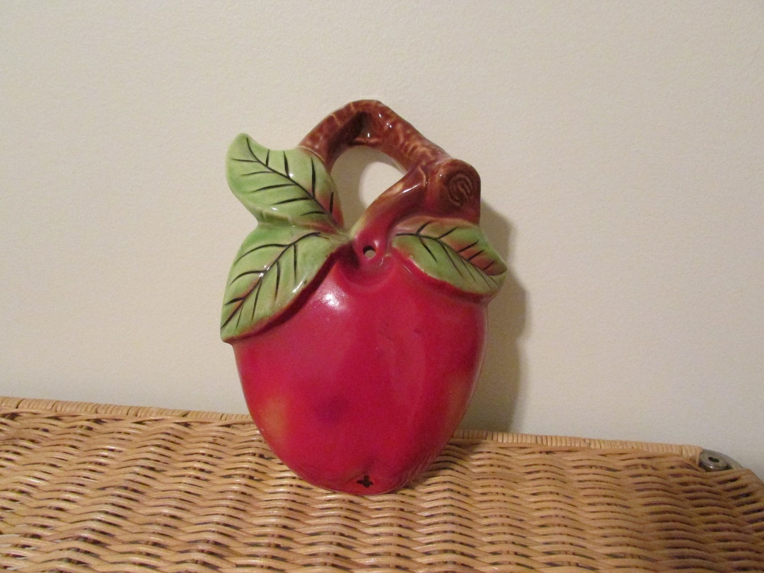 Vintage Red Apple Wall Decor Chalk - Etsy